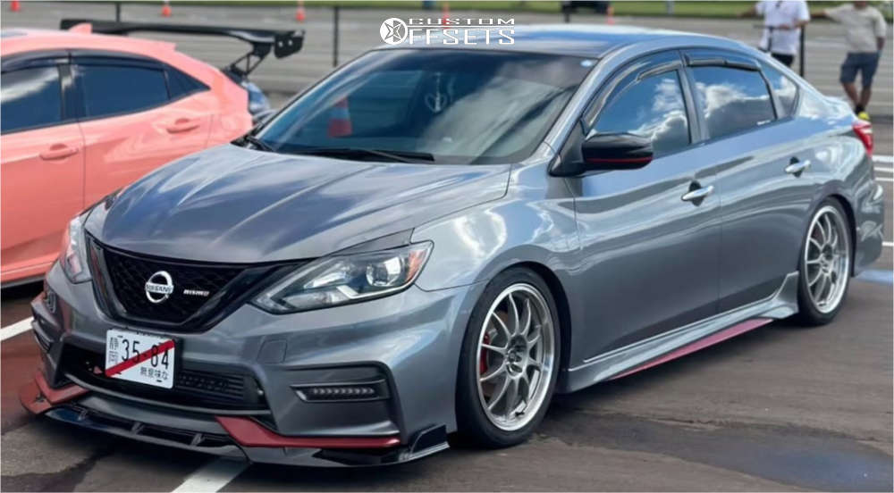 2017 Nissan Sentra with 18x7.5 38 Enkei J10 and 225/40R18 Firestone ...