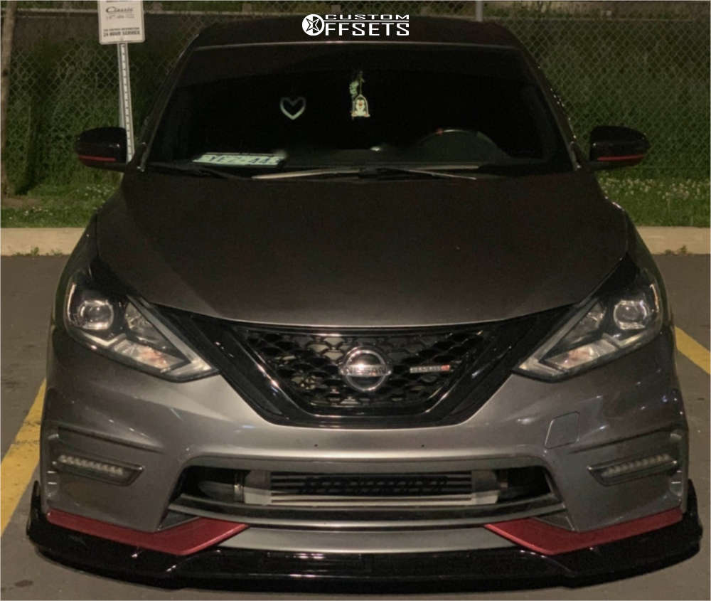 2017 Nissan Sentra with 18x7.5 38 Enkei J10 and 225/40R18 Firestone ...