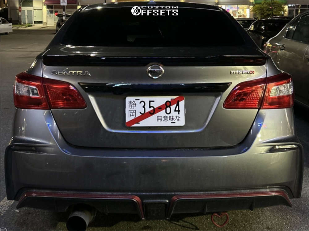 2017 Nissan Sentra with 18x7.5 38 Enkei J10 and 225/40R18 Firestone ...