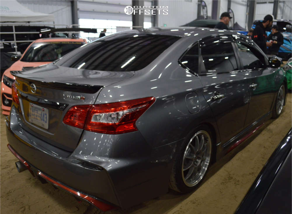 2017 Nissan Sentra with 18x7.5 38 Enkei J10 and 225/40R18 Firestone ...
