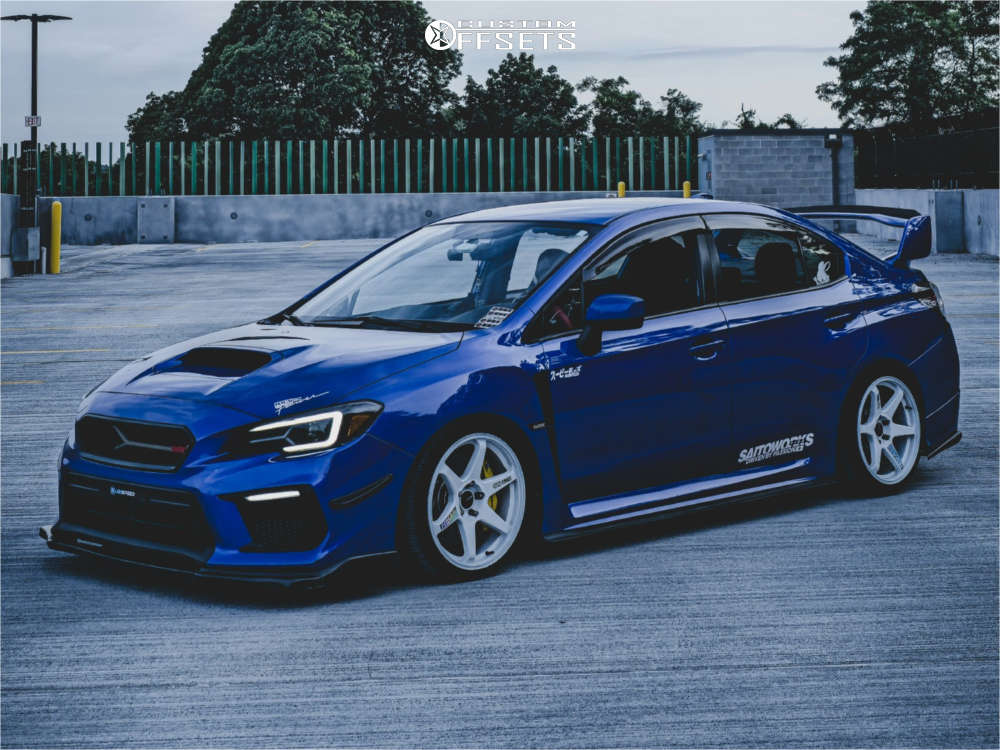 2021 Subaru WRX with 18x9.5 38 Enkei T6r and 255/35R18 Atlas Force Uhp ...
