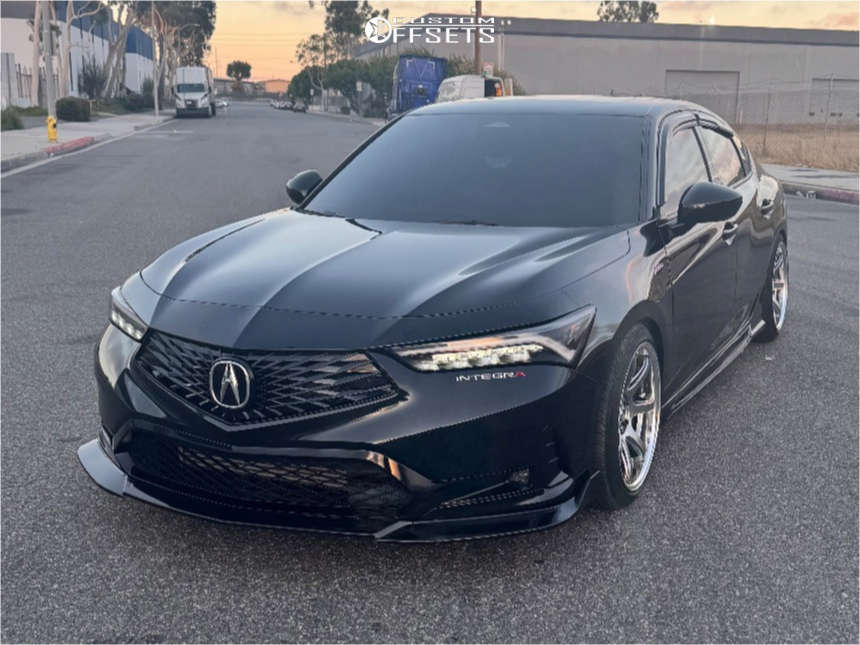 2023 Acura Integra with 18x9.5 30 Work T7r2p and 235/40R18 Continental ...