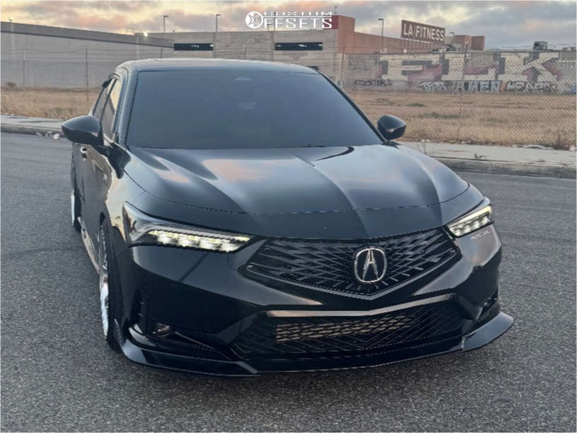 2023 Acura Integra with 18x9.5 30 Work T7r2p and 235/40R18 Continental ...