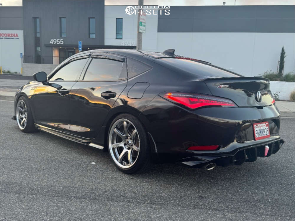 2023 Acura Integra with 18x9.5 30 Work T7r2p and 235/40R18 Continental ...