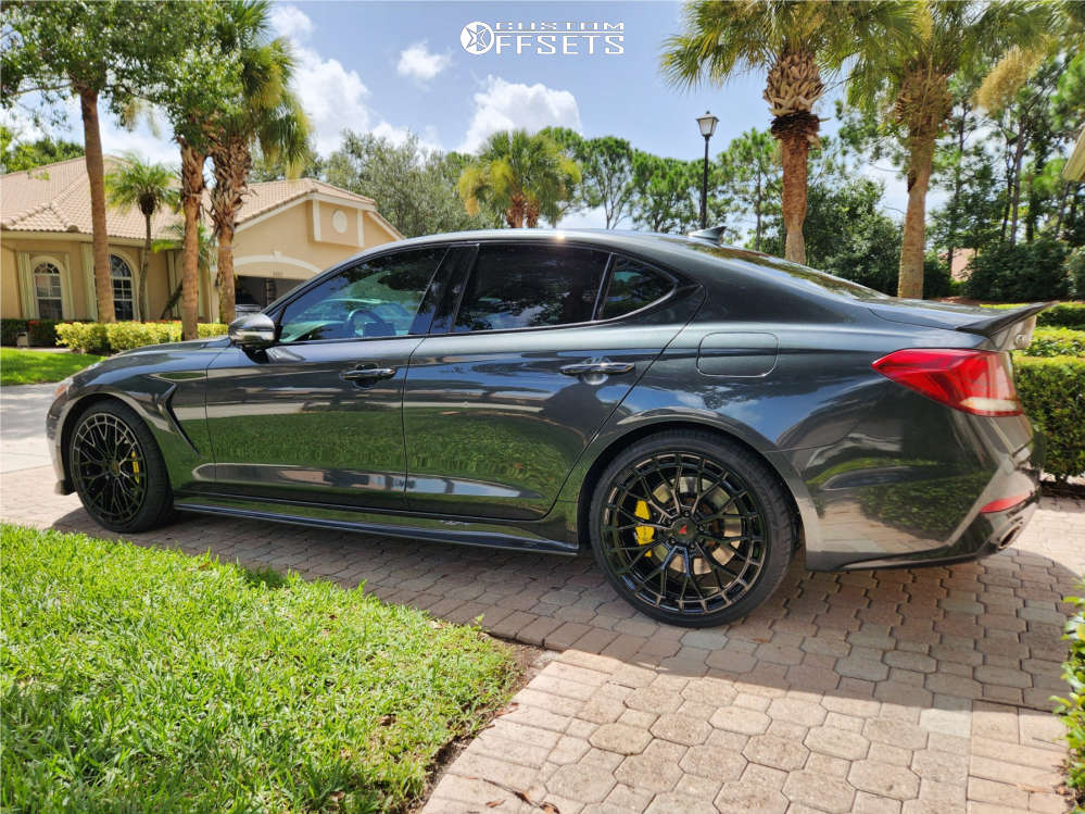 2020 Genesis G70 with 20x8.5 35 Ferrada F8-fr12 and 235/35R20 Lexani Lx ...