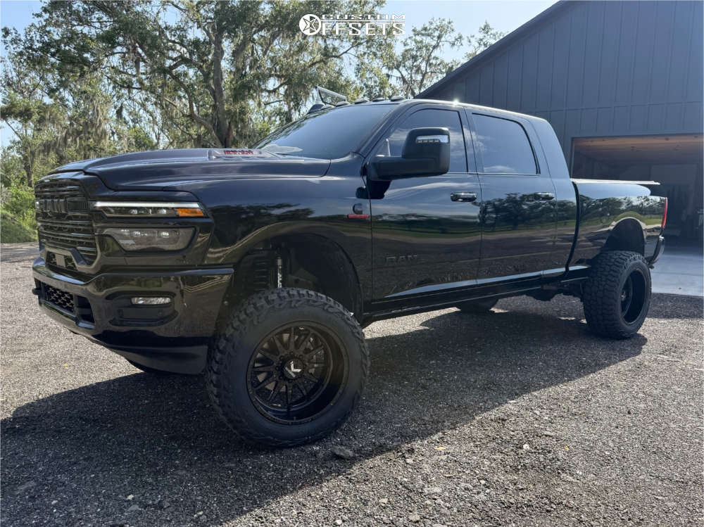 2025 Ram 2500 with 22x12 -44 KG1 Forged Clockwork and 37/12.5R22 Mickey ...