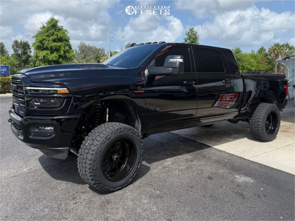 2025 Ram 2500 with 22x12 -44 KG1 Forged Clockwork and 37/12.5R22 Mickey ...