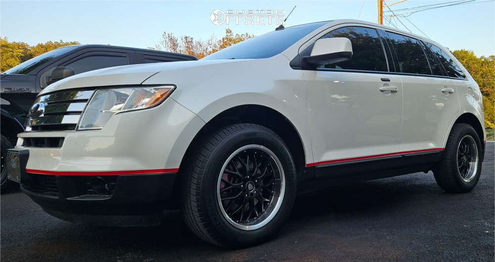 2010 Ford Edge with 18x8 35 White Diamond W503 and 245/60R18 Michelin ...