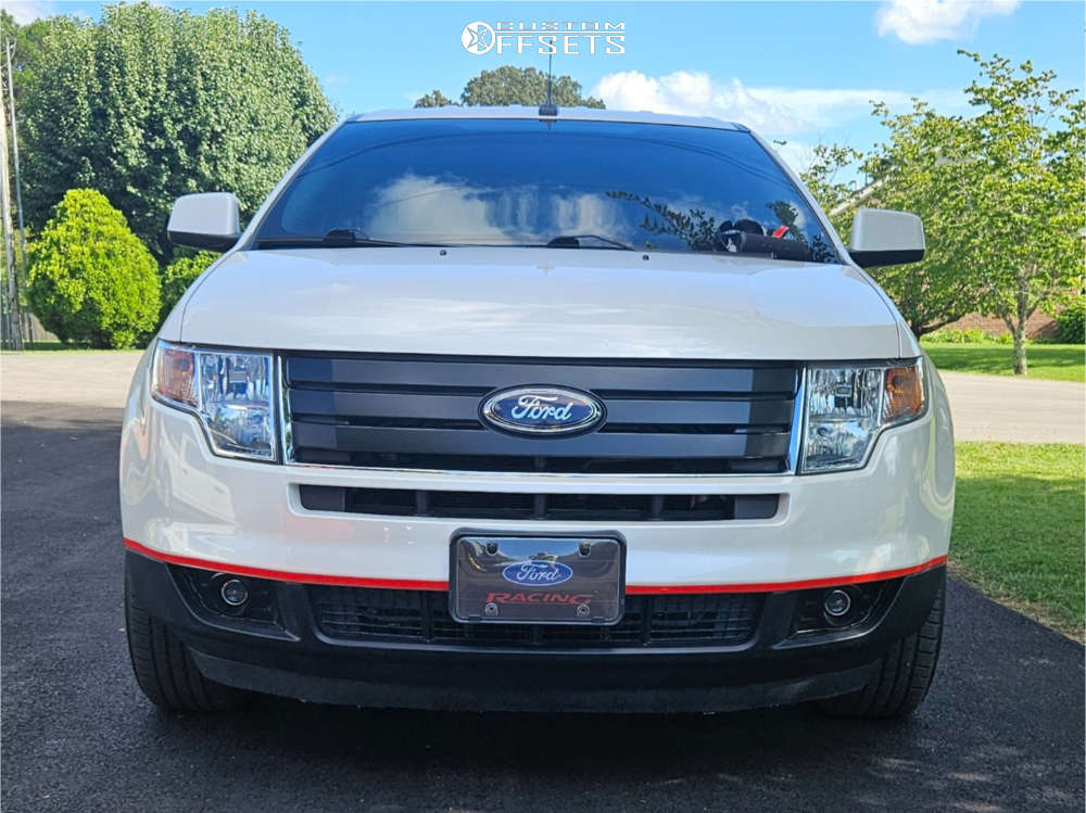 2010 Ford Edge with 18x8 35 White Diamond W503 and 245/60R18 Michelin ...