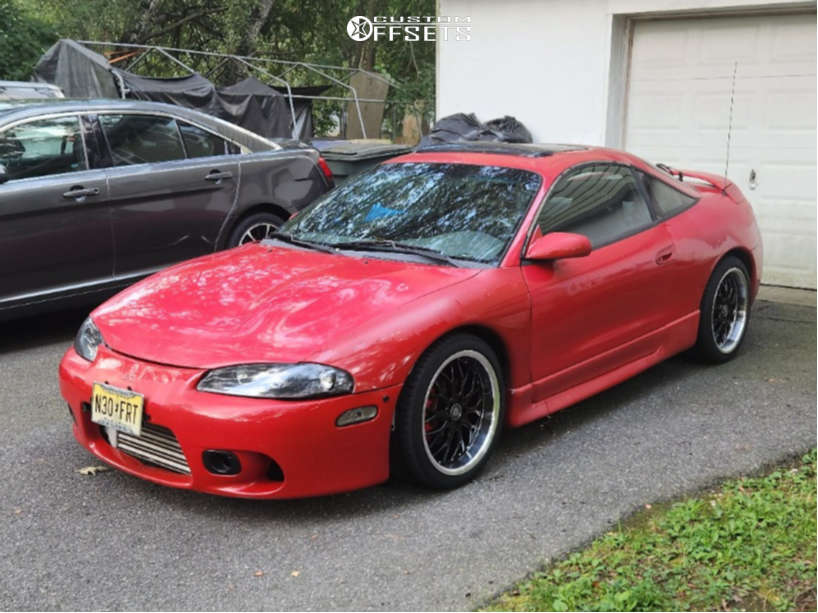 1995 Mitsubishi Eclipse with 18x8 35 White Diamond W503 and 225/40R18 ...