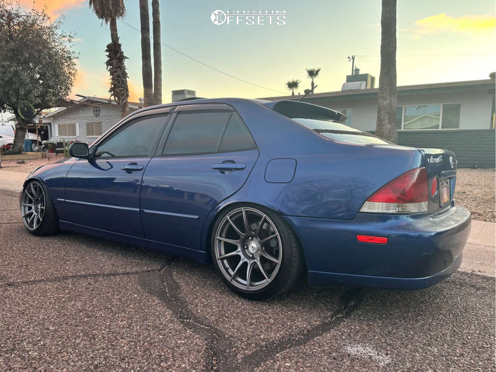 2002 Lexus IS300 with 18x9.5 22 SSR Gtx01 and 215/40R18 Toyo Tires ...