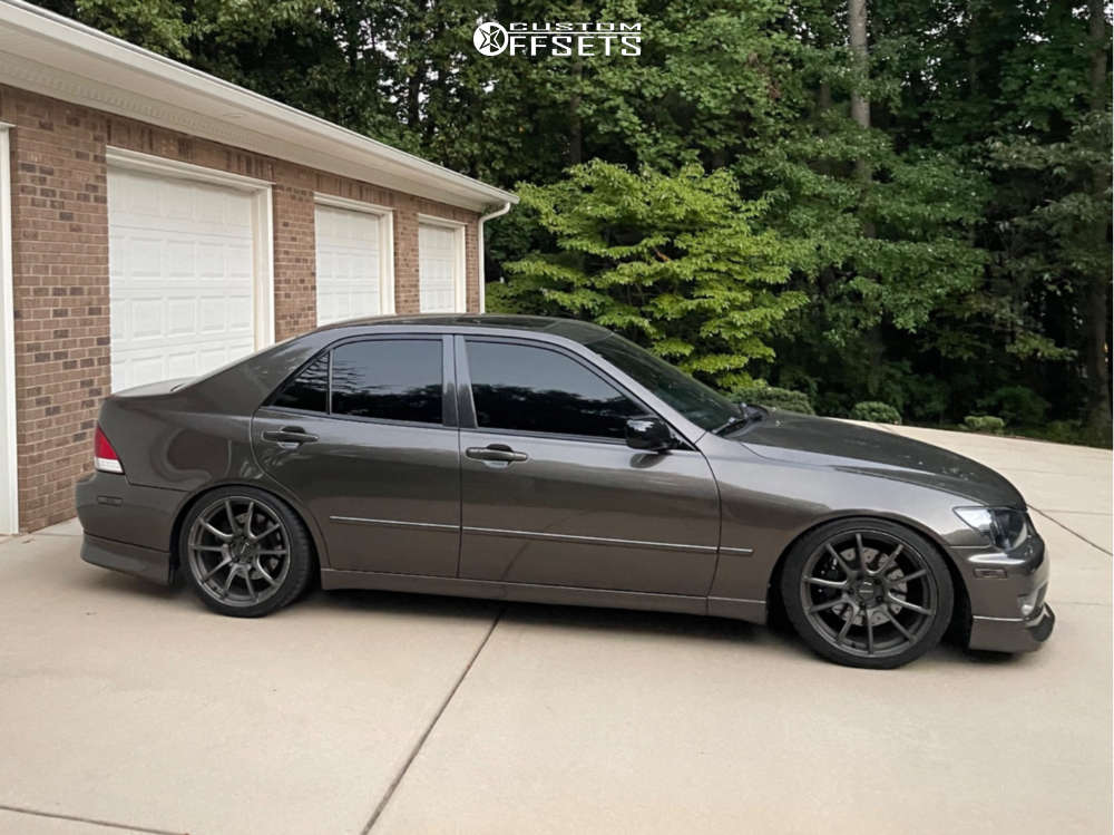 2001 Lexus IS300 with 18x8 45 WedsSport Tc-105x and 215/40R18 Hankook ...