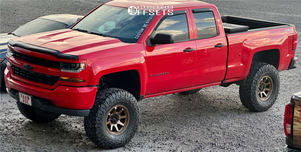2017 Chevrolet Silverado 1500 with 17x9 -12 Vision Flow and 37/13.5R17 ...