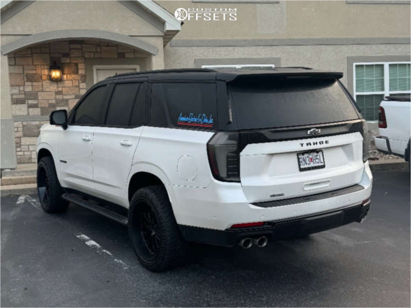2025 Chevrolet Tahoe with 22x10 -19 TIS 565B and 275/50R22 Atturo Trail Blade ATS and Stock ...