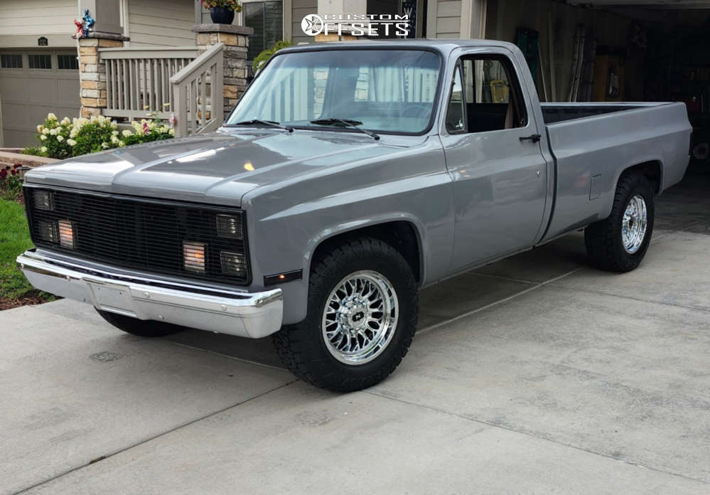 1984 GMC C2500 with 18x9 12 Vision Riot and 285/65R18 AMP Pro At and ...
