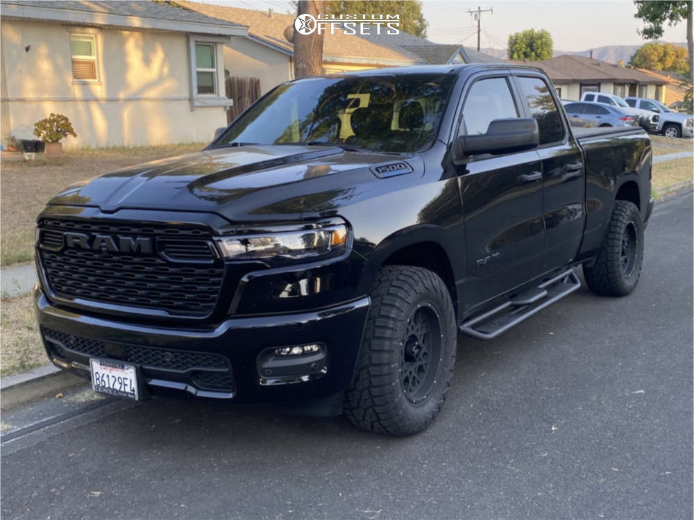 2025 Ram 1500 with 18x9 -12 Vision Rocker and 33/12.5R18 RBP Repulsor ...