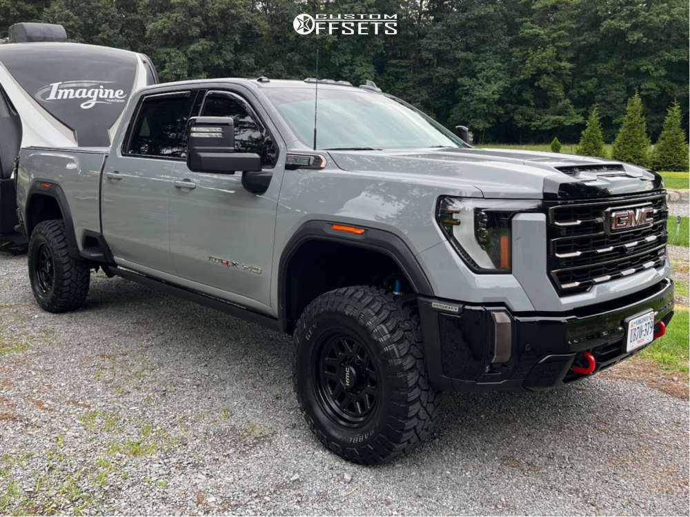2024 GMC Sierra 2500 HD with 18x9 0 KMC Km451 and 35/12.5R18 General ...