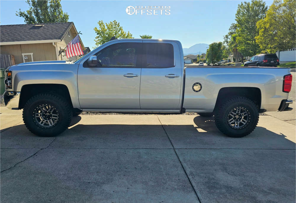2018 Chevrolet Silverado 1500 with 17x9 -12 Vision Nemesis 111 and 295 ...