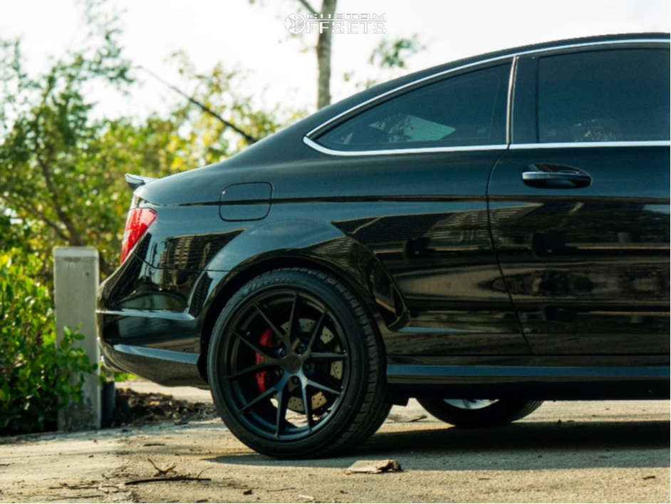 2012 Mercedes-Benz C63 AMG with 19x8.5 35 Aodhan Aff7 and 245/35R19 ...