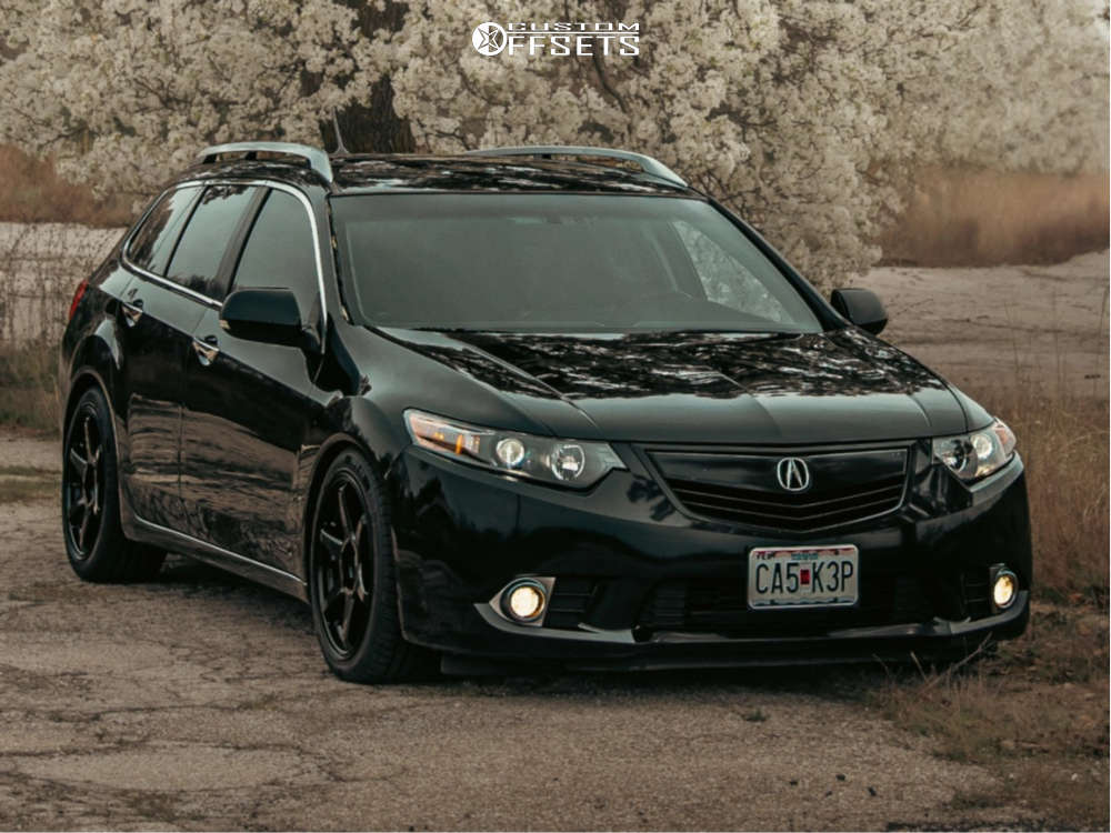 2013 Acura TSX with 18x8.5 38 Enkei T6r and 245/35R18 Advanta Er-800 ...