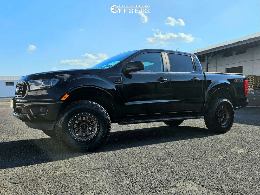 2019 Ford Ranger with 17x9 1 Lock Offroad Wheels Krawler and 285/70R17 ...
