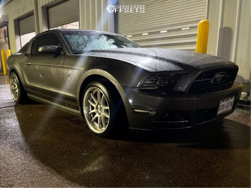 2014 Ford Mustang with 18x9.5 22 Aodhan Ds02 and 245/35R18 Michelin ...