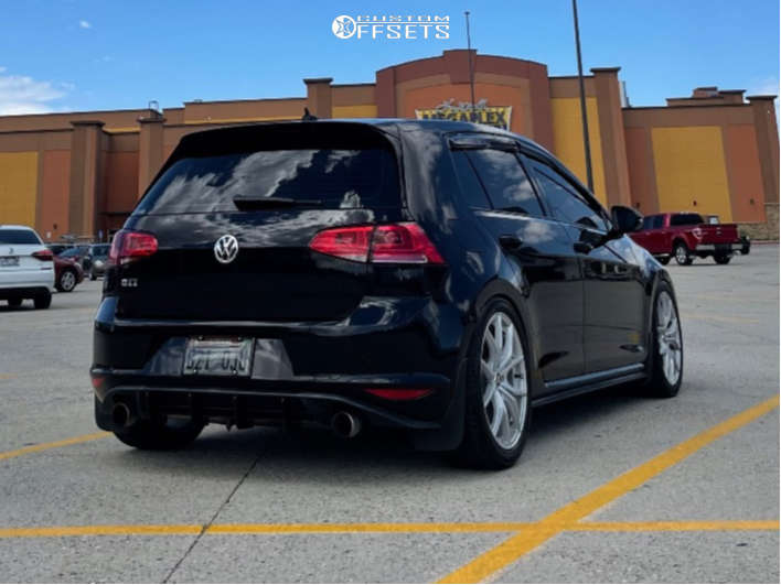 2015 Volkswagen GTI with 18x8 35 Drag Dr67 and 245/40R18 Delinte D7 ...