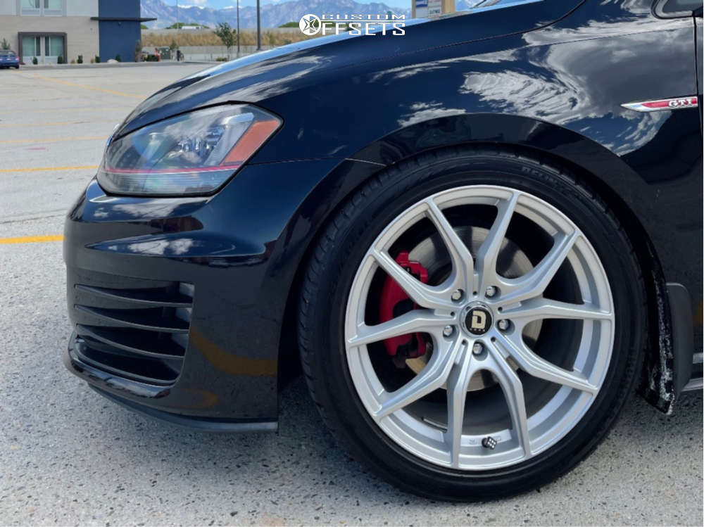 2015 Volkswagen GTI with 18x8 35 Drag Dr67 and 245/40R18 Delinte D7 ...