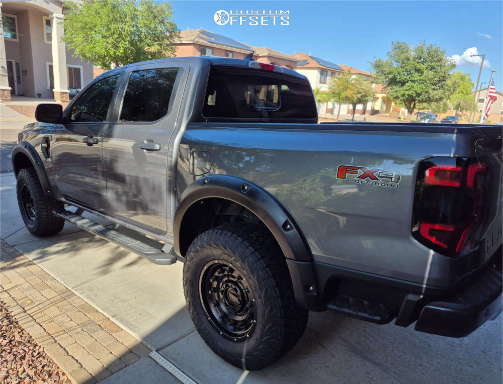 2024 Ford Ranger with 17x8.5 0 American Outlaw Dusty Road and 285/70R17 ...