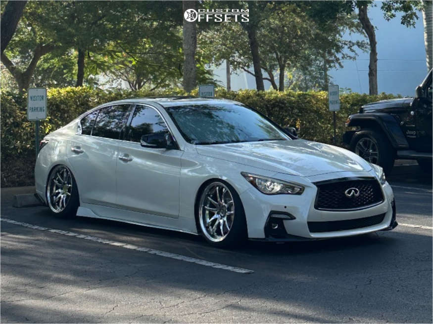 2019 INFINITI Q50 with 19x9.5 15 Aodhan Ds02 and 235/35R19 Cosmo Muchomacho and Coilovers ...