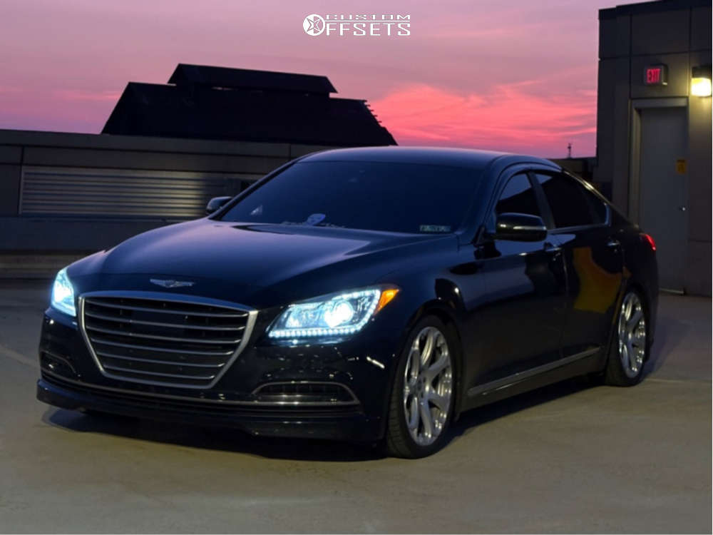 2017 Genesis G80 with 19x8.5 35 Heritage Kokoro Monoc and 245/35R19 ...