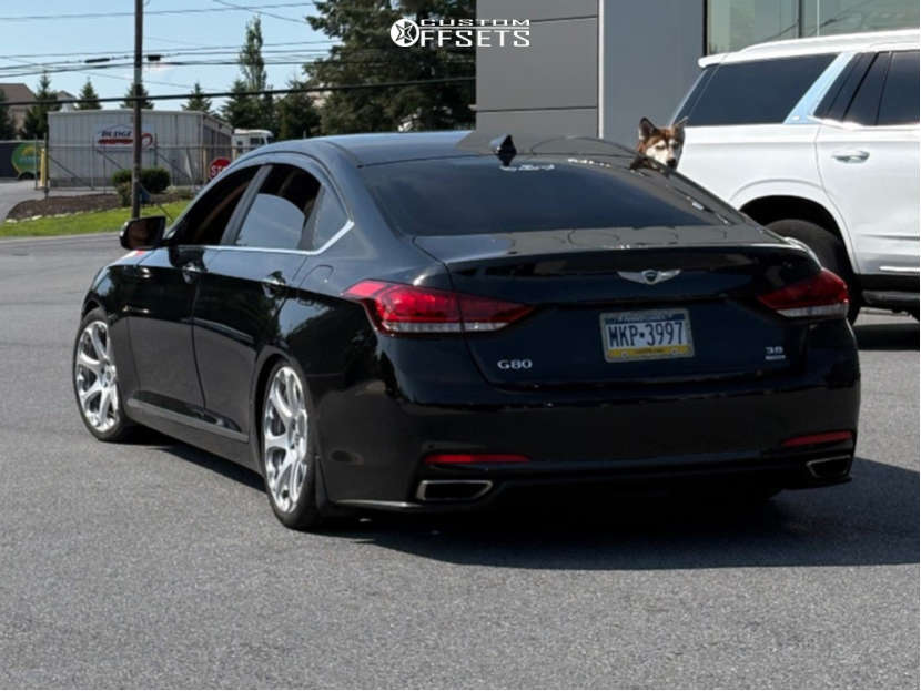 2017 Genesis G80 with 19x8.5 35 Heritage Kokoro Monoc and 245/35R19 ...