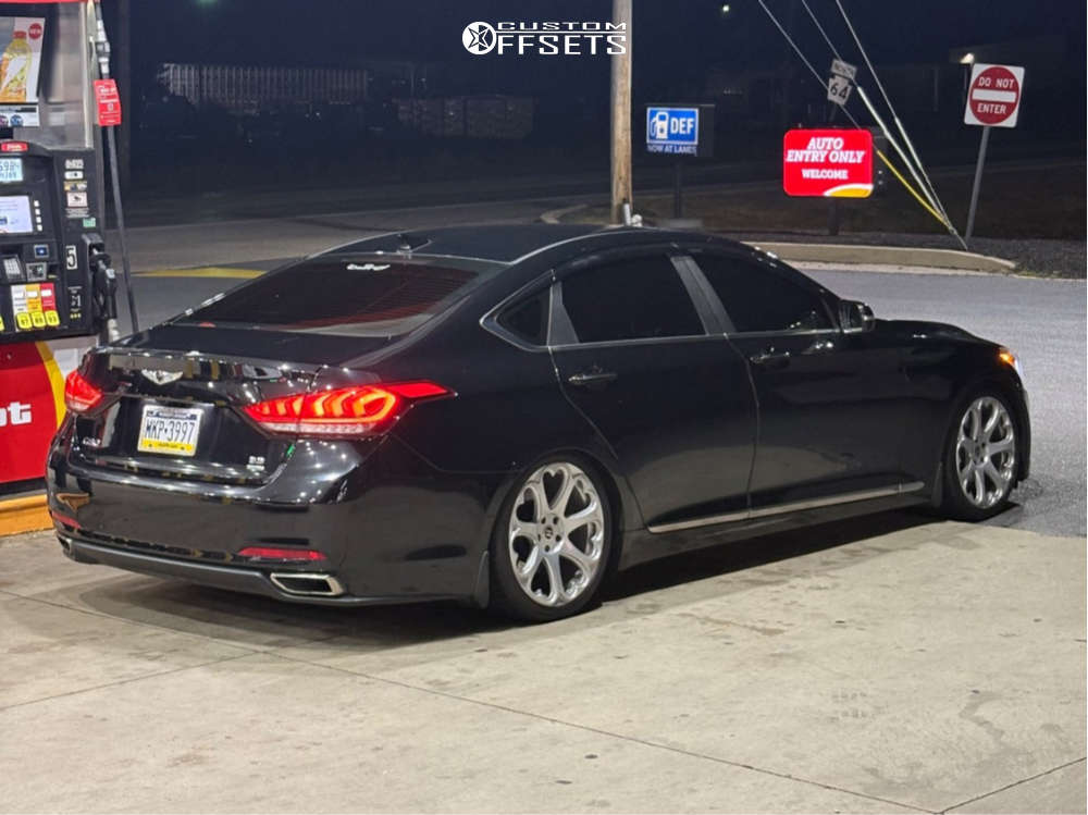 2017 Genesis G80 with 19x8.5 35 Heritage Kokoro Monoc and 245/35R19 ...