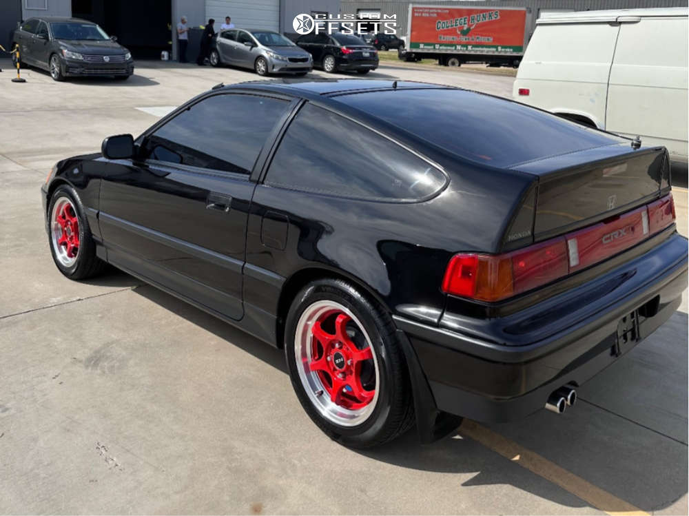 1988 Honda CRX with 15x7 38 NS Ns1202 and 205/50R15 Hankook Ventus V2 Concept 2 and Stock ...