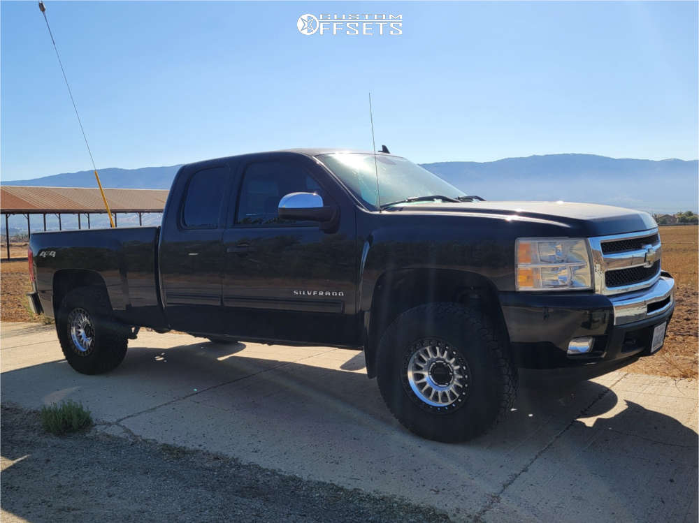 2011 Chevrolet Silverado 1500 with 17x8.5 -10 KMC Km552 and 285/75R17 ...