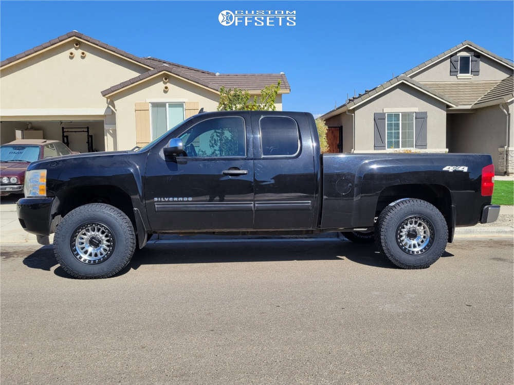 2011 Chevrolet Silverado 1500 with 17x8.5 -10 KMC Km552 and 285/75R17 ...