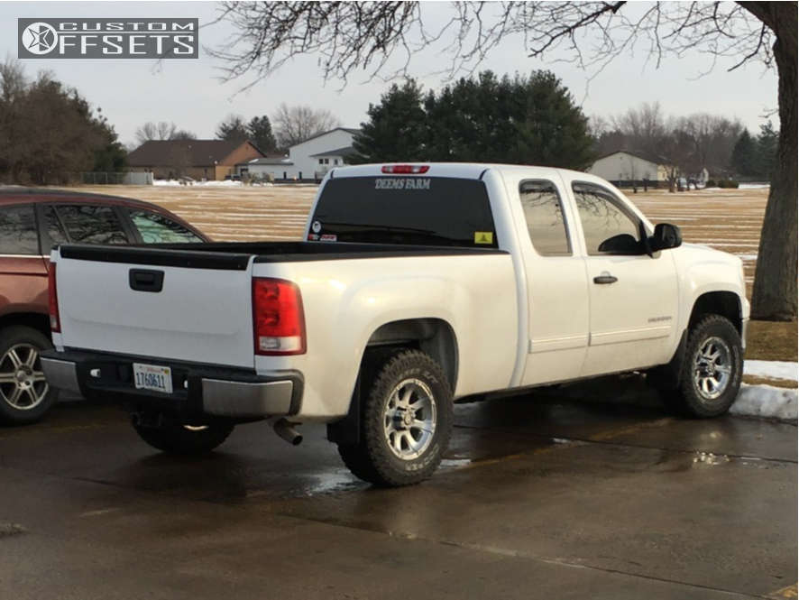 2012 GMC Sierra 1500 with 17x8 0 American Racing ATX Ledge and 295 ...