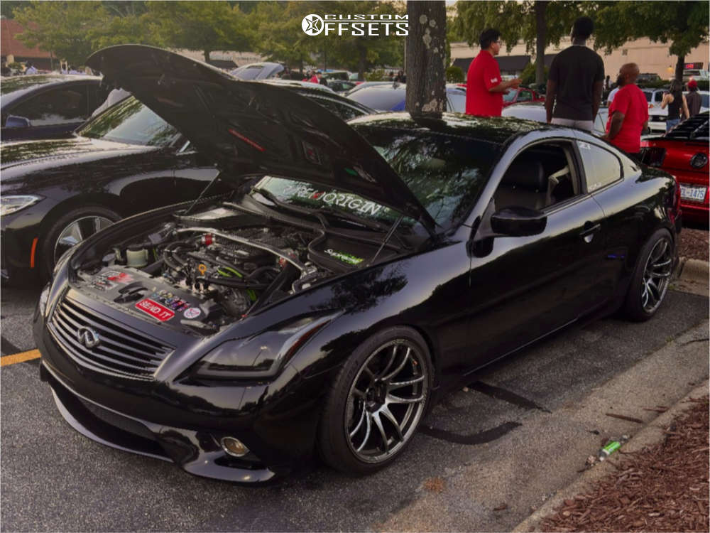 2013 INFINITI G37 with 19x10.5 22 Vors Tr4 and 265/35R19 Michelin Pilot ...