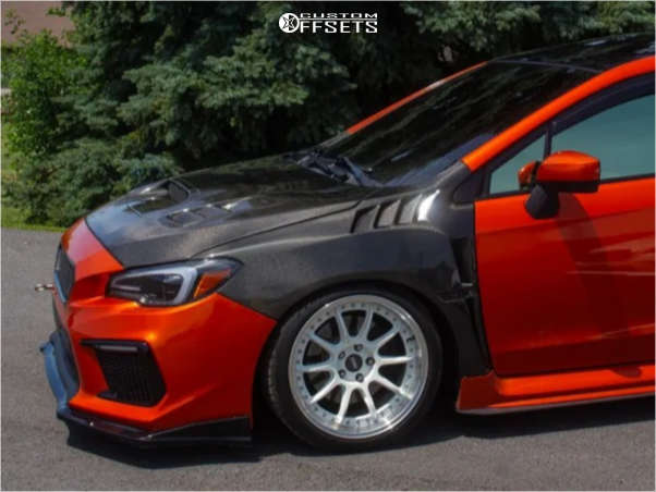 2015 Subaru WRX with 18x9.5 35 ESR Cs12 and 255/35R18 Continental ...