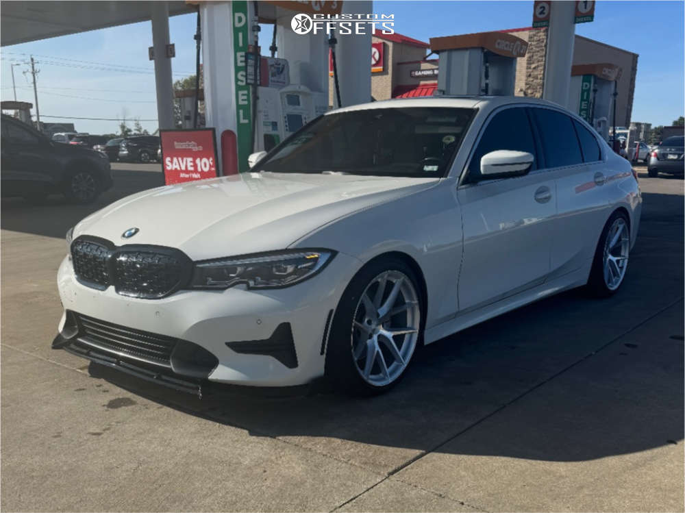 2021 BMW 330i XDrive with 19x9.5 35 Aodhan Aff7 and 255/35R19 Lexani Lx ...