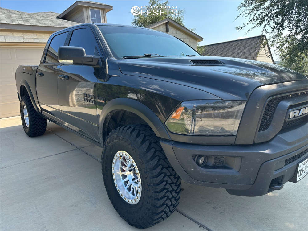 2017 Ram 1500 with 17x9 -12 KMC Km445 and 35/12.5R17 Toyo Tires Open ...