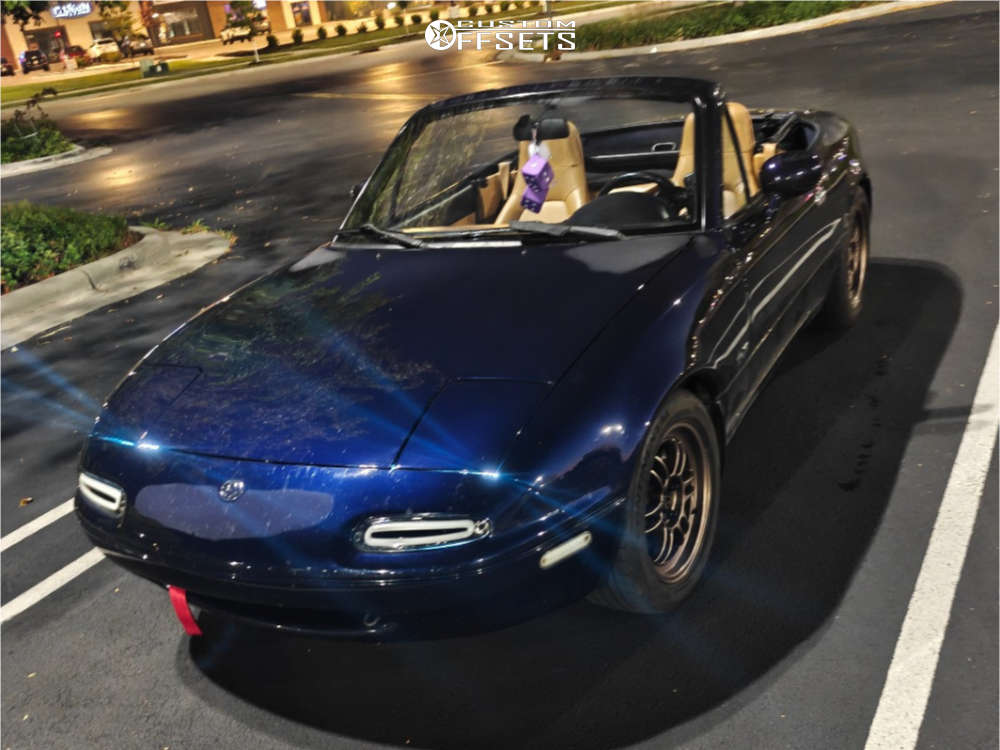 1996 Mazda Miata with 15x7 35 Enkei Rpf1 and 205/50R15 Continental ...