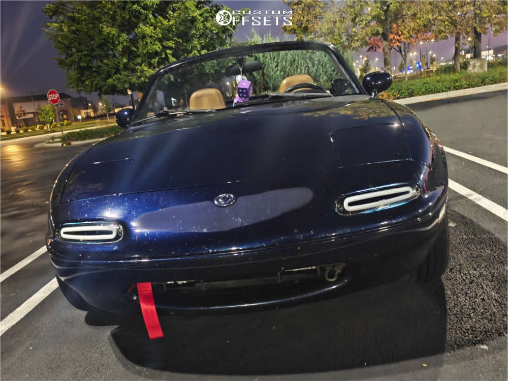 1996 Mazda Miata with 15x7 35 Enkei Rpf1 and 205/50R15 Continental ...