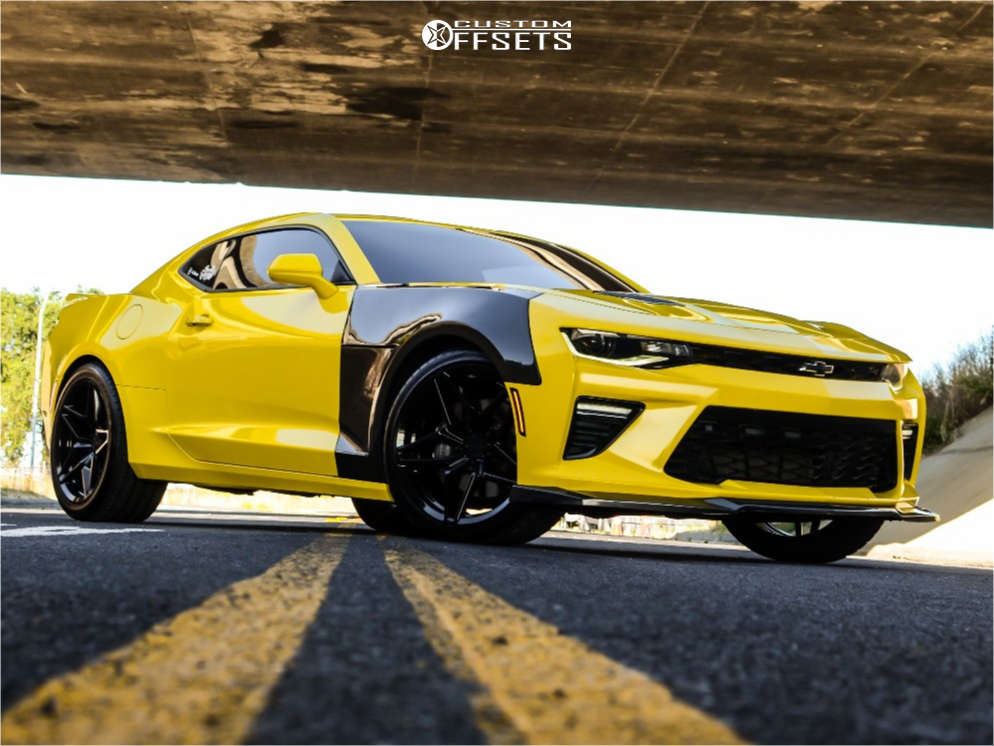 2017 Chevrolet Camaro with 20x10 23 MRR M755 and 275/35R20 Falken ...