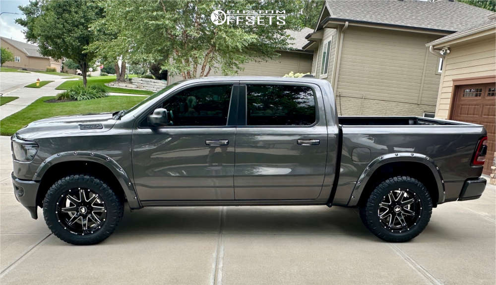 2021 Ram 1500 with 20x10 -19 Hostile Alpha and 305/55R20 Nitto Ridge ...