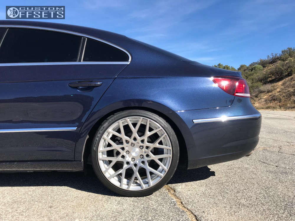 2013 Volkswagen CC with 19x8.5 35 Rotiform Blq and 235/35R19 Nitto Nt05 ...