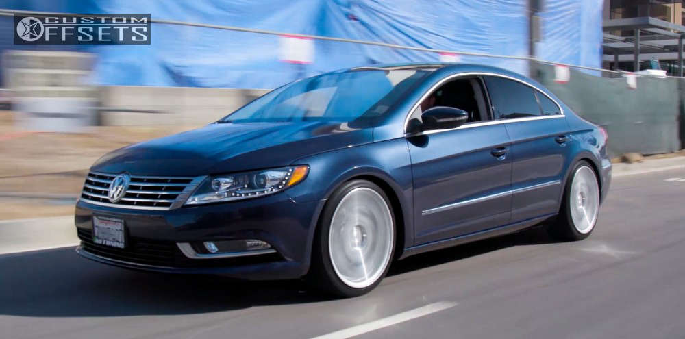 2013 Volkswagen CC with 19x8.5 35 Rotiform Blq and 235/35R19 Nitto Nt05 ...