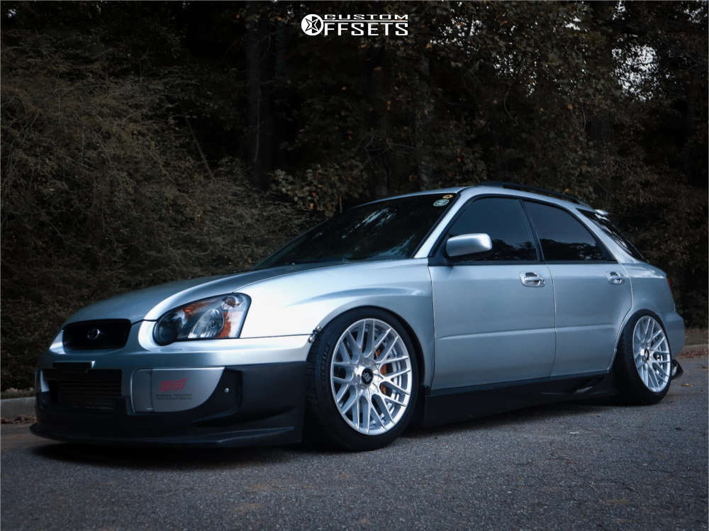 2005 Subaru Impreza with 18x9.5 35 Rotiform Rse and 245/40R18 Michelin ...