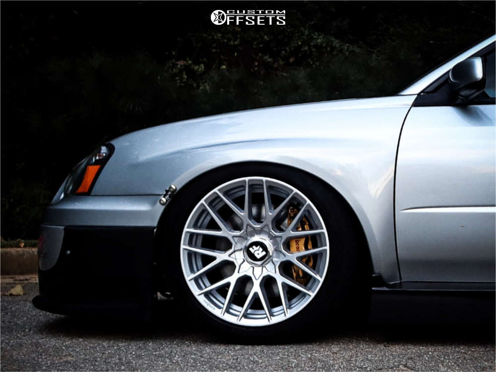 2005 Subaru Impreza with 18x9.5 35 Rotiform Rse and 245/40R18 Michelin ...