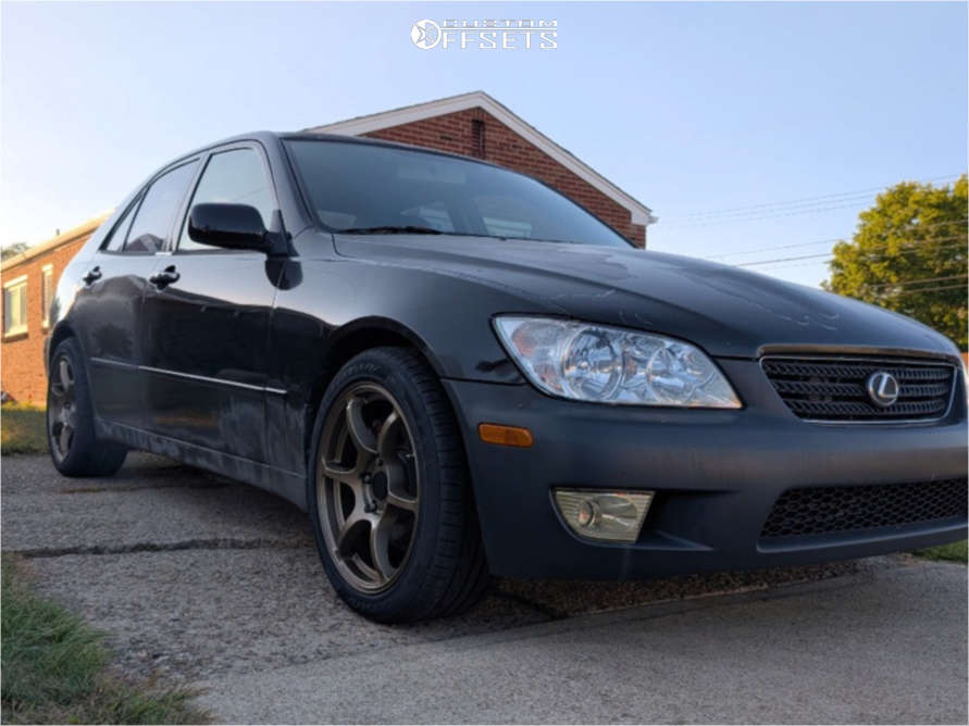 2001 Lexus IS300 with 17x8 35 AVID1 Av26 and 225/45R17 Lexani Lxuhp-207 ...